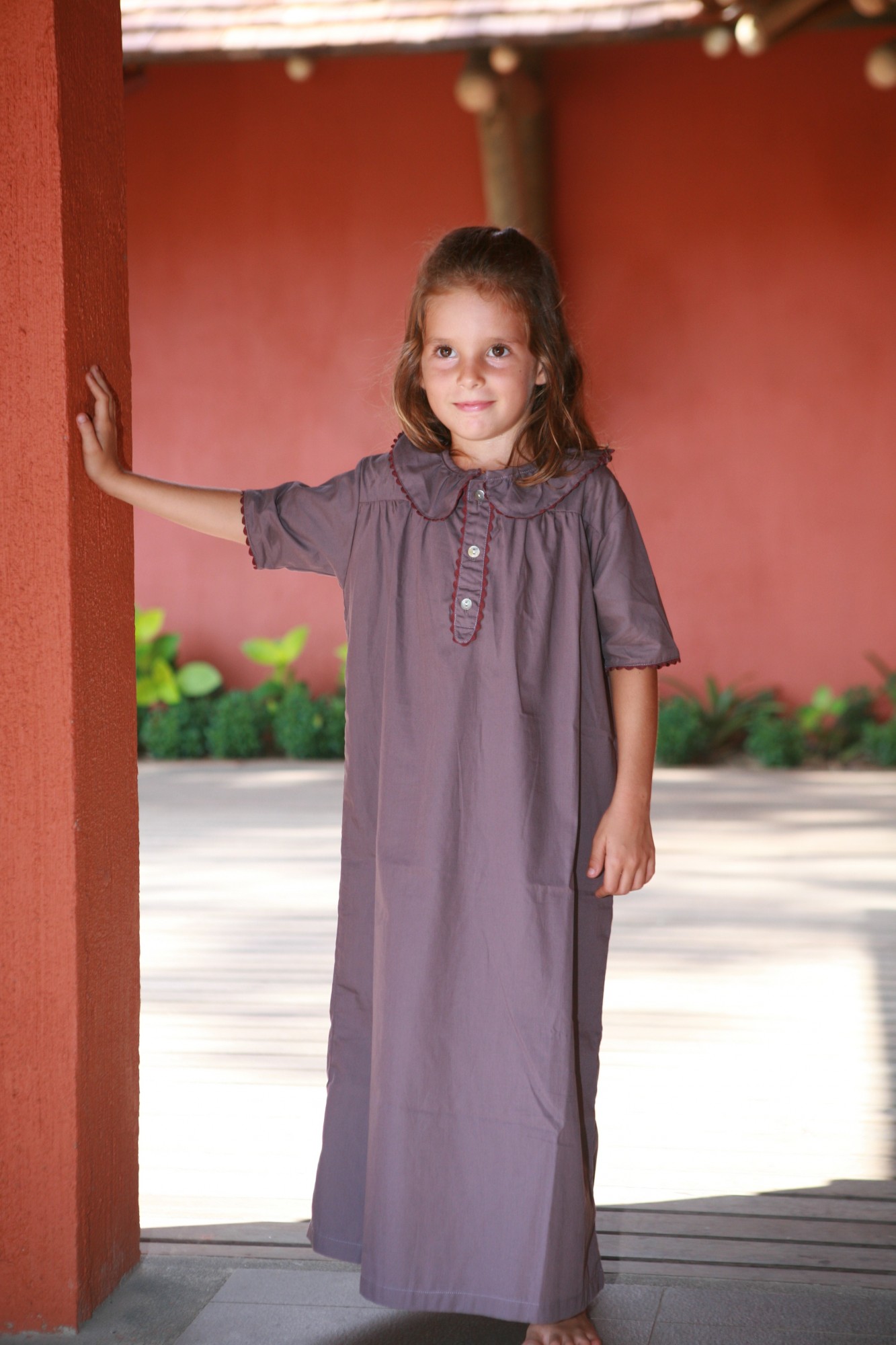 Chemise De Nuit Fille Victoria Prune Lorangerie