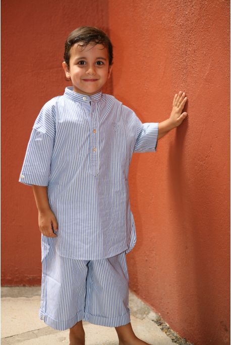 Pyjama Clotaire Rayure bleu - L'orangerie