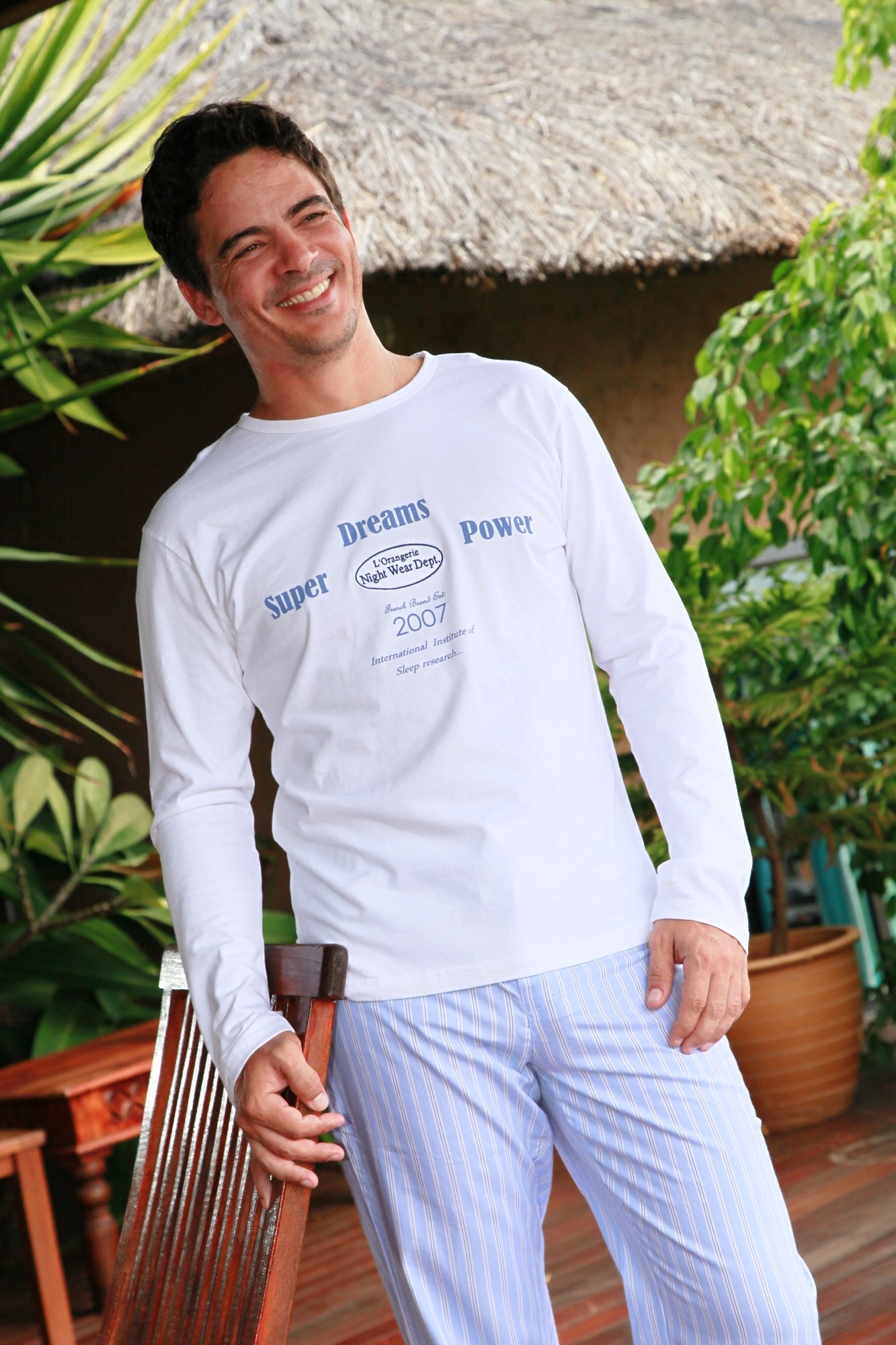 Pyjama Homme Gonzague Rayure Ciel - L'orangerie