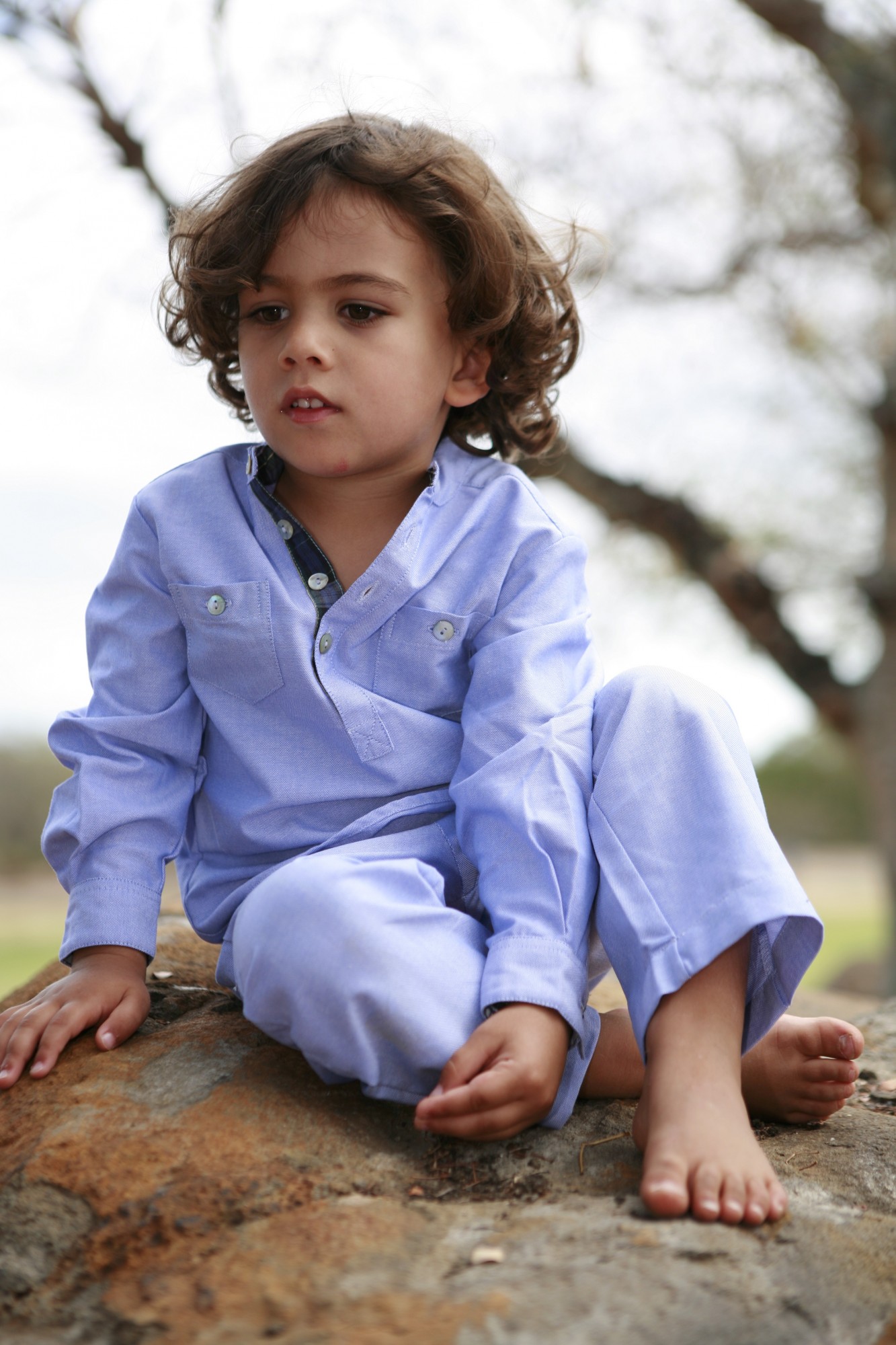 Pyjama Garçon Aristide Oxford Ciel - L'orangerie