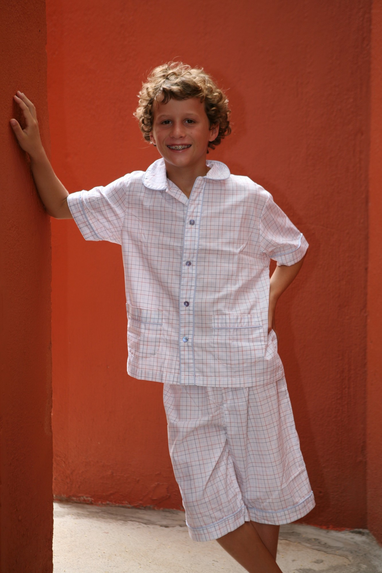 Pyjama Garçon Oscar Carreau - L'orangerie